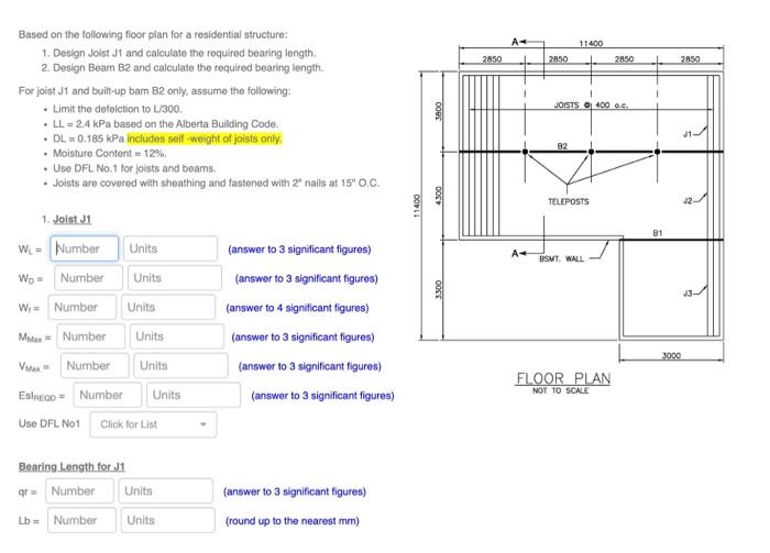 Solved Based on the following floor plan for a residential | Chegg.com