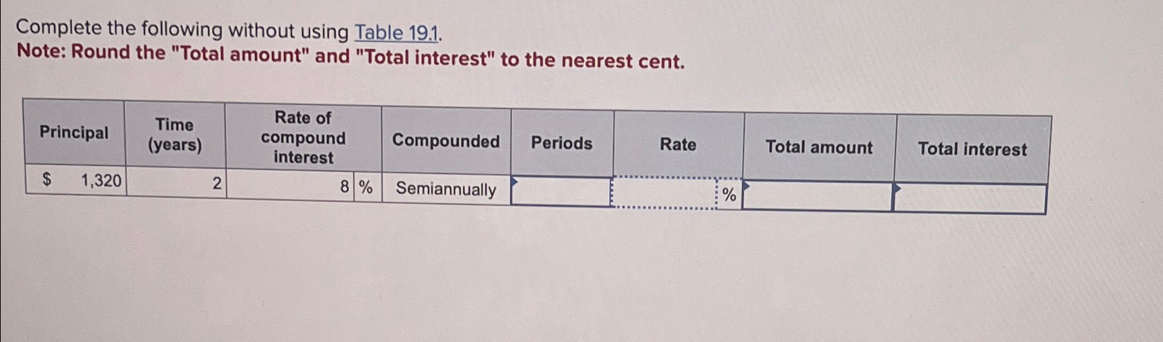 Solved Complete the following without using Table 19.1.Note: | Chegg.com