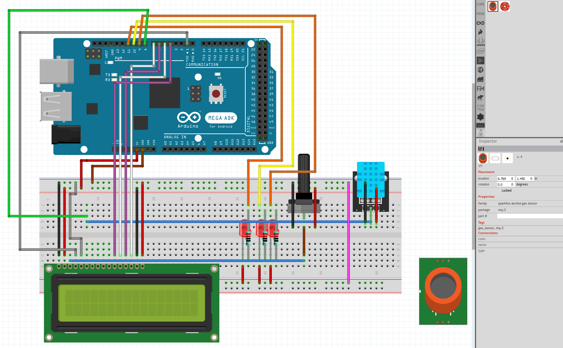 How do I connect this MQ3 (component on the right) | Chegg.com