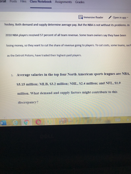 Solved eral Posts Files Class Notebook Assignments Grades | Chegg.com