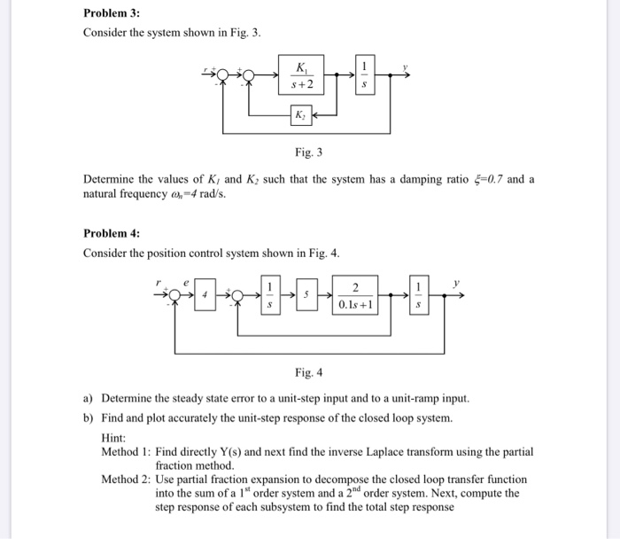 Solved Problem 1: Consider the system shown in Fig. 1-a. | Chegg.com