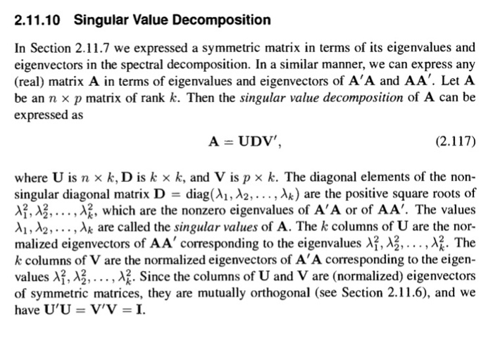 Solved 2.23 Find the singular value decomposition of A as in | Chegg.com