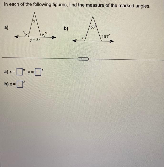 Solved In each of the following figures, find the measure of | Chegg.com