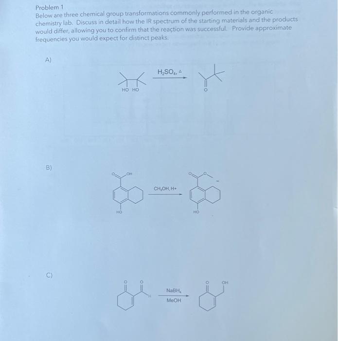 Solved Problem 1 Below are three chemical group | Chegg.com