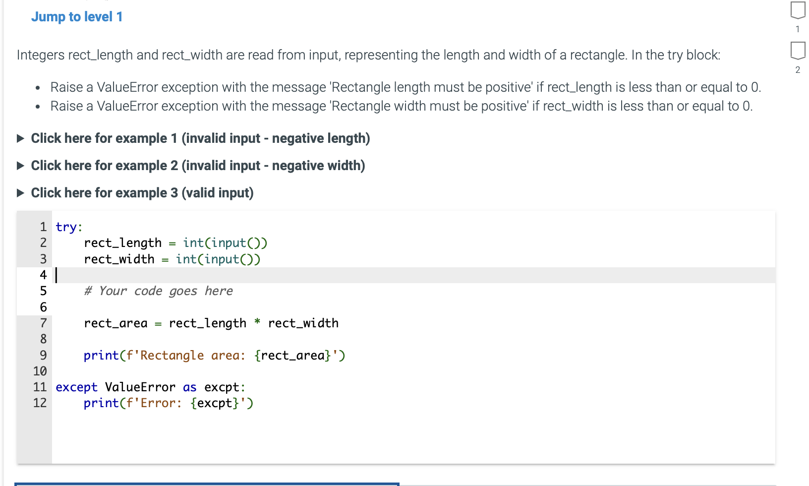 Solved Integers rect_length and rect_width are read from | Chegg.com