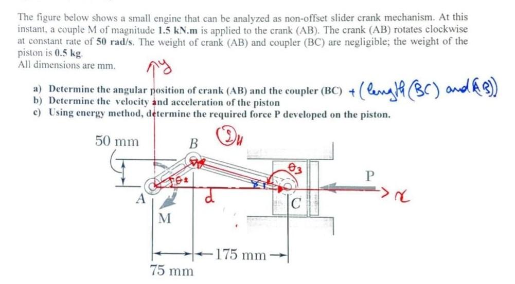 Solved The figure below shows a small engine that can be | Chegg.com