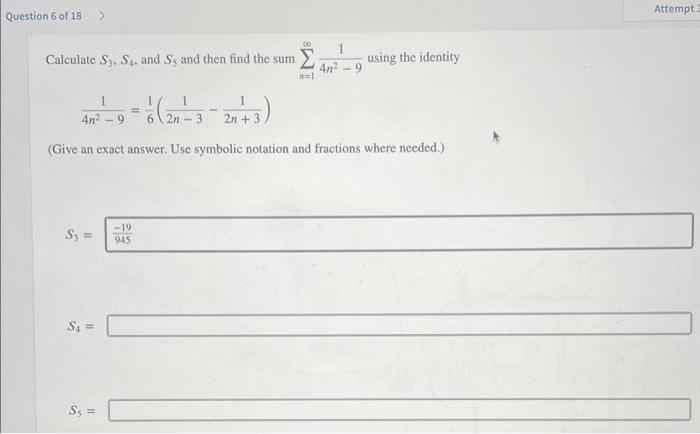 Solved Calculate S3,S4, and S5 and then find the sum | Chegg.com