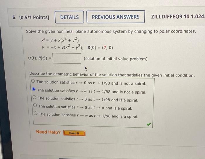 Solved 5. (-/1 Points) DETAILS ZILLDIFFEQ9 10.1.016. Find | Chegg.com Solved 5. (-/1 Points) DETAILS ZILLDIFFEQ9 10.1.016. Find | Chegg.com
