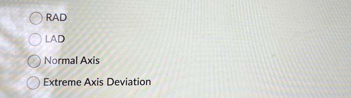 Solved Using leads I and AVF, determine the axis. RAD LAD | Chegg.com