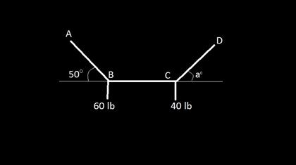 Two weights are suspended from the three cable system | Chegg.com