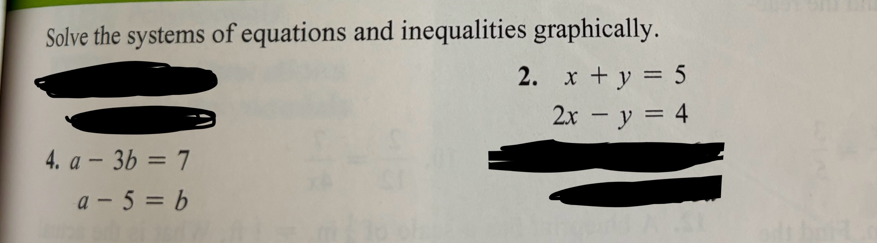 Solved Solve the systems of equations and inequalities | Chegg.com