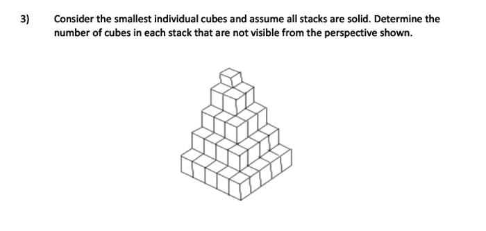 Solved 3) Consider the smallest individual cubes and assume | Chegg.com