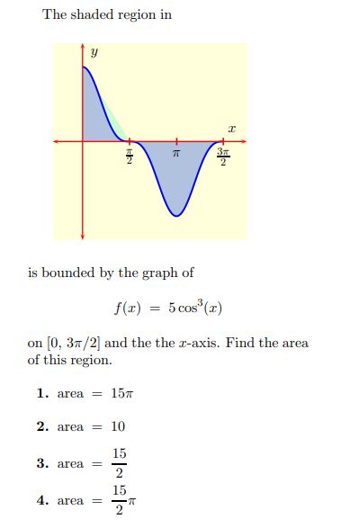 Solved The shaded region inis bounded by the graph | Chegg.com