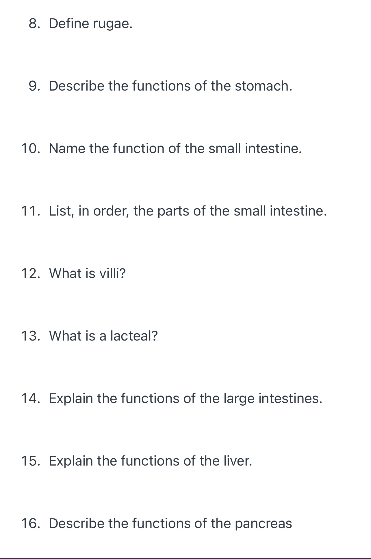 Solved Define rugae.Describe the functions of the | Chegg.com