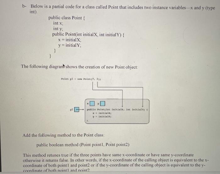 Solved create a test class with a main method ti thest the | Chegg.com
