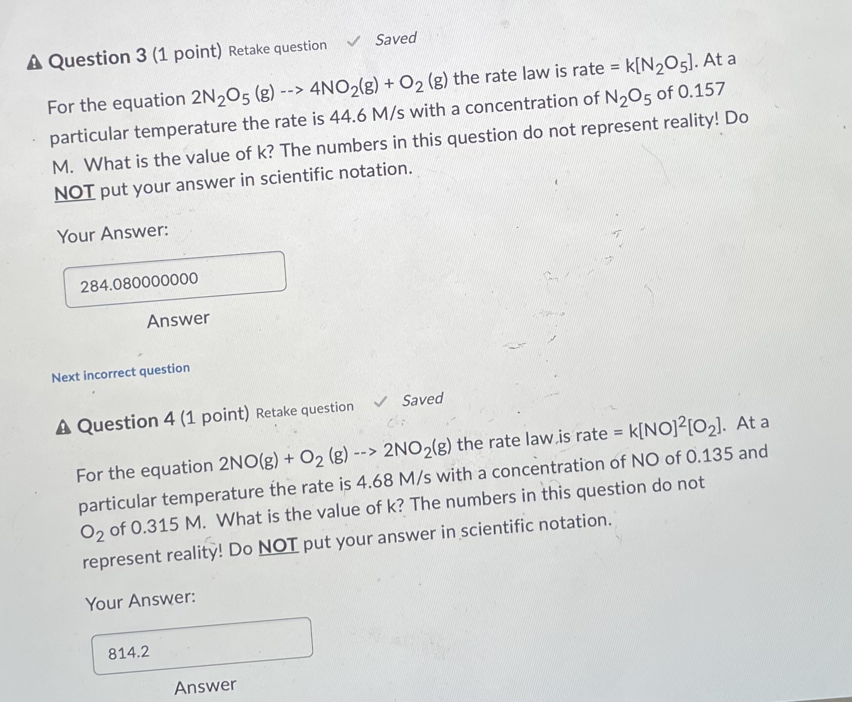 Solved Question 3 (1 ﻿point) ﻿Retake question ﻿SavedFor the | Chegg.com