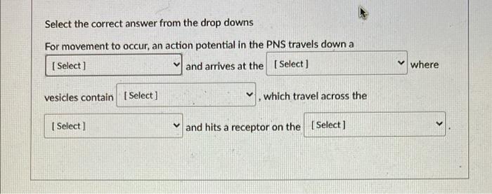 Solved Select the correct answer from the drop downs For | Chegg.com