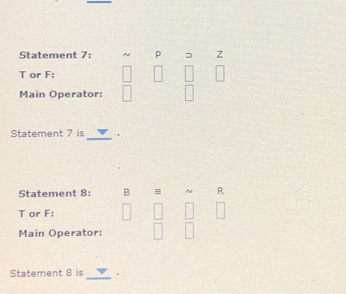 Solved T - R Statement 1 Tor F: Main Operator Statement 1 is | Chegg.com