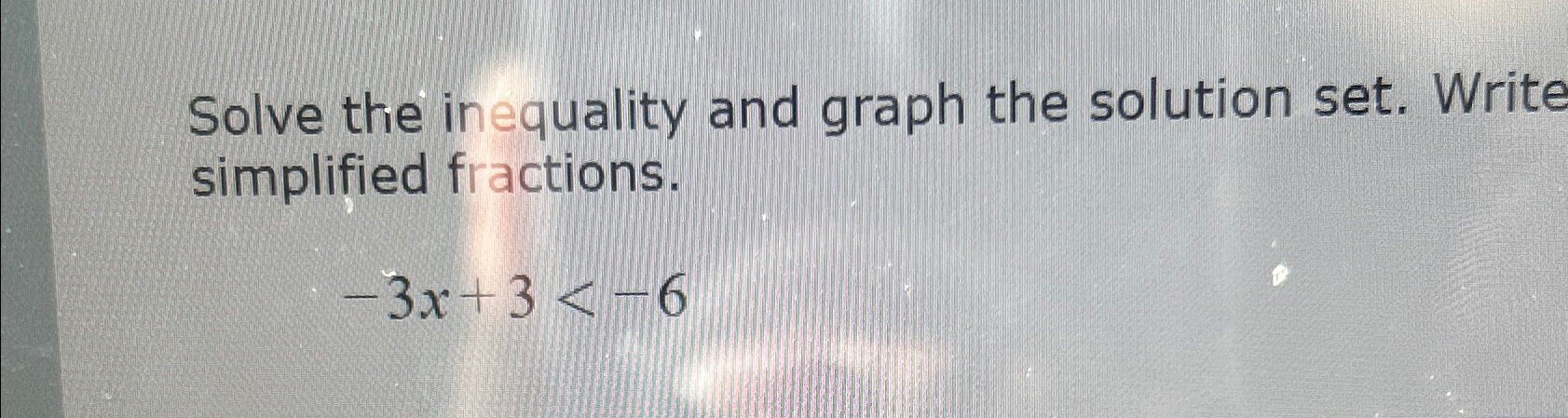 Solved Solve the inequality and graph the solution set. | Chegg.com