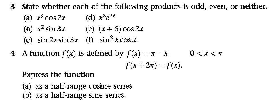 Solved 3 State whether each of the following products is | Chegg.com