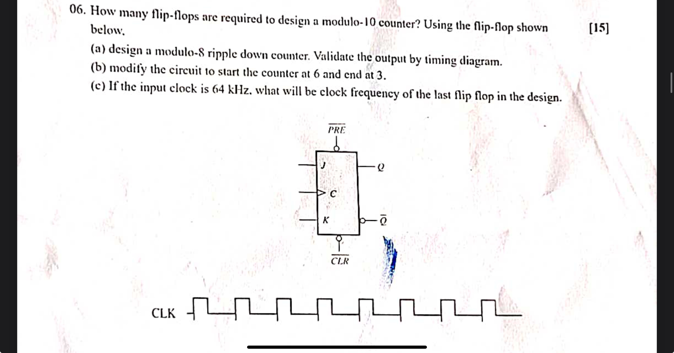 How many flip-flops are required to design a | Chegg.com