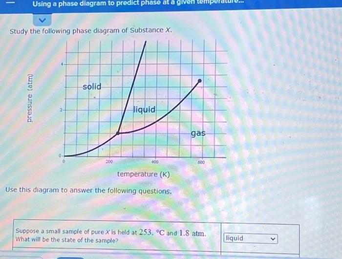 Solved Using a phase diagram to predict phase at a given ter | Chegg.com