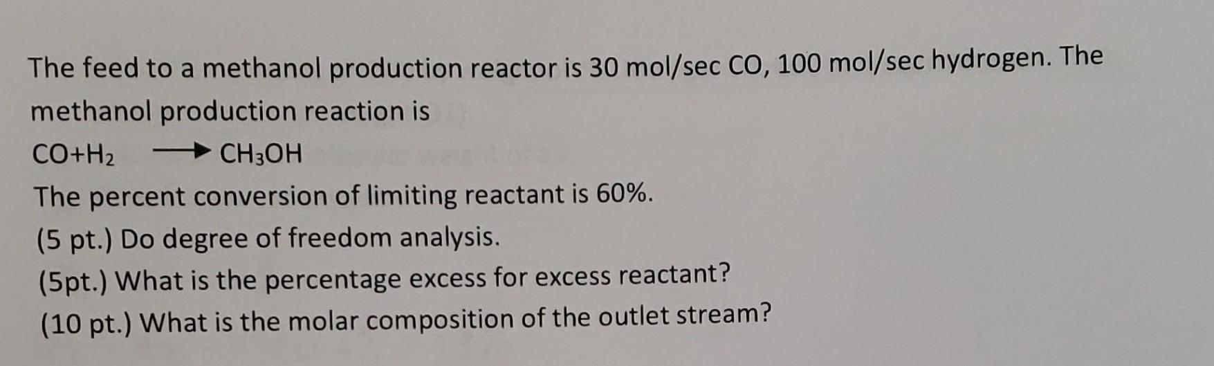 Solved Fresh feed containing 55% acetone and rest water | Chegg.com
