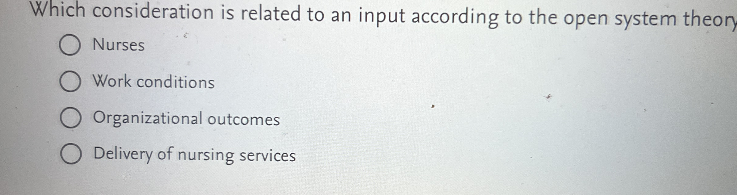 Solved Which consideration is related to an input according | Chegg.com