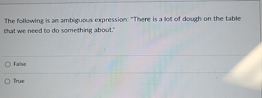 Solved The following is an ambiguous expression: "There is a | Chegg.com