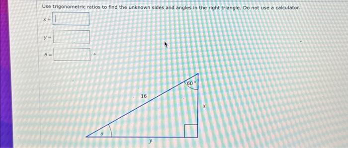 Solved Use trigonometric ratios to find the unknown sides | Chegg.com