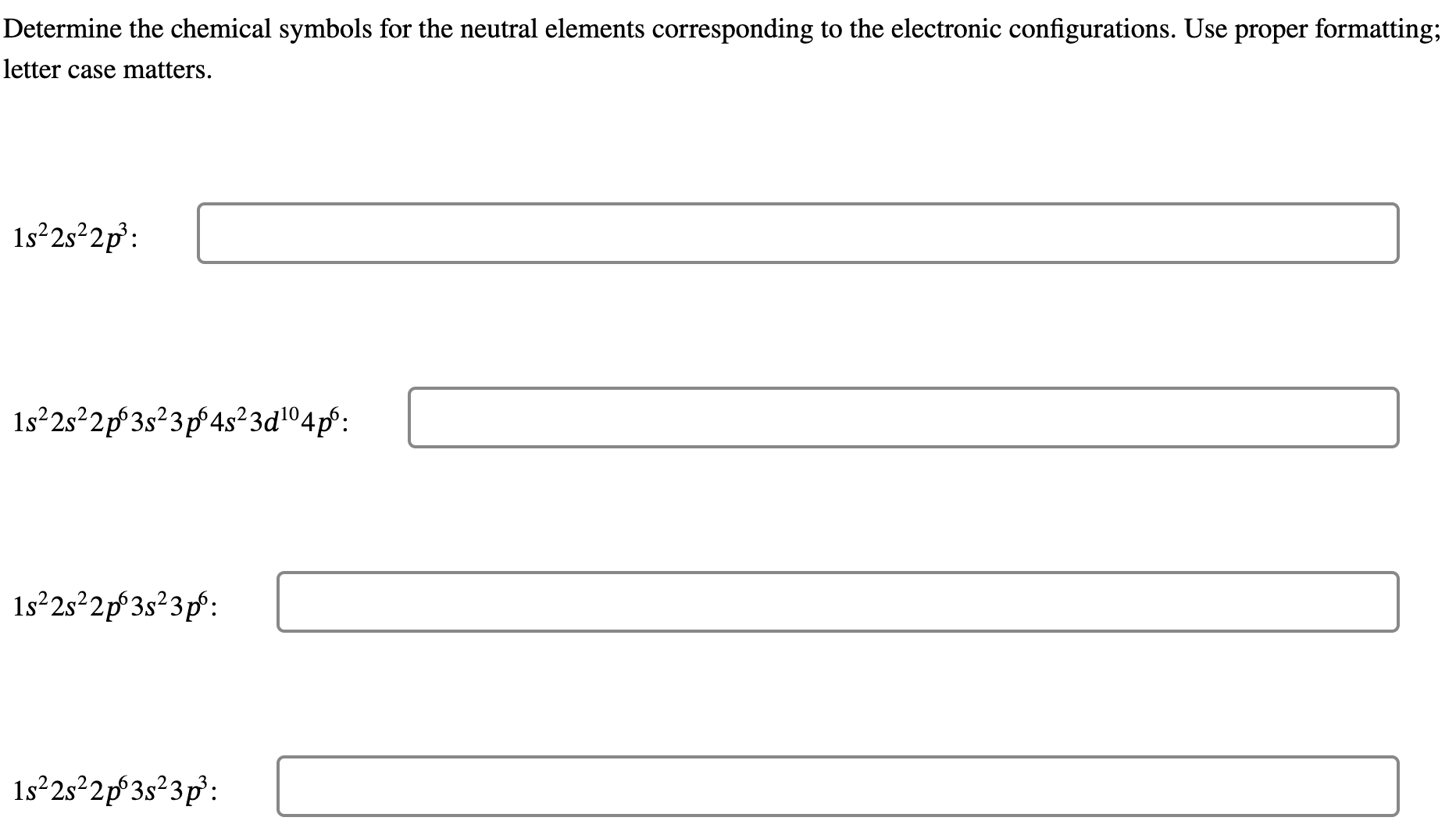 Solved Group the electronic configurations of ﻿neutral | Chegg.com