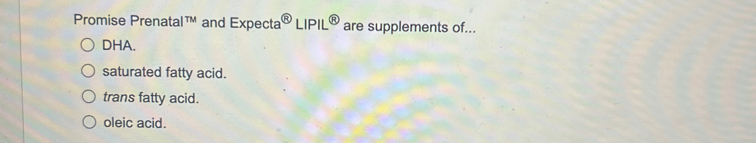Solved Promise Prenatal ?TM ﻿and Expecta ?® ﻿LIPIL ?® ﻿are | Chegg.com