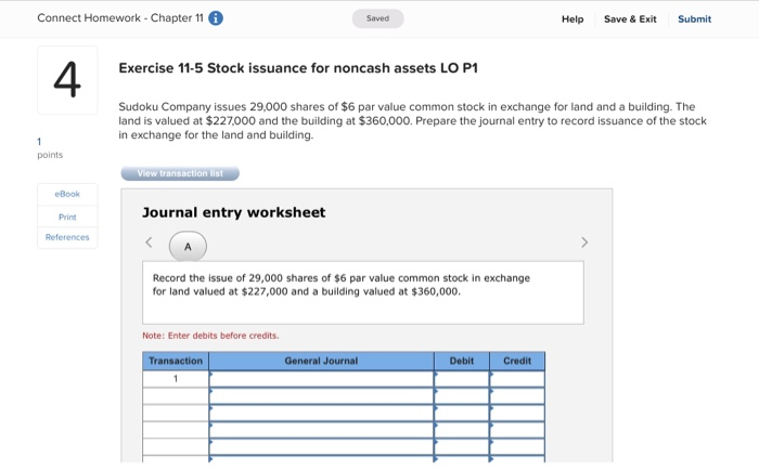 Solved Connect Homework - Chapter 11 Saved Help Save & Exit | Chegg.com