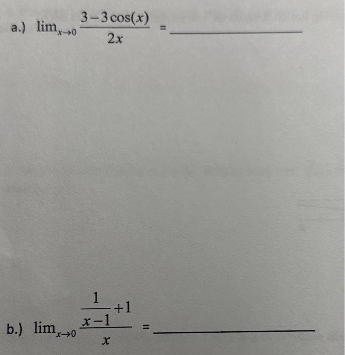 Solved 5.) Solve each limit analytically (using algebra). | Chegg.com