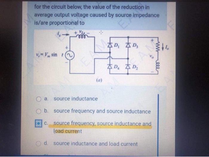 Solved For the circuit below, the main effect of source | Chegg.com