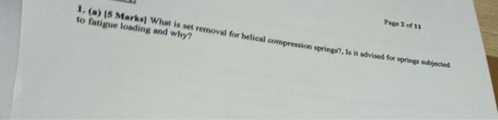 Solved 1. (b) 15 Marks) The spring index C is the ratio of | Chegg.com