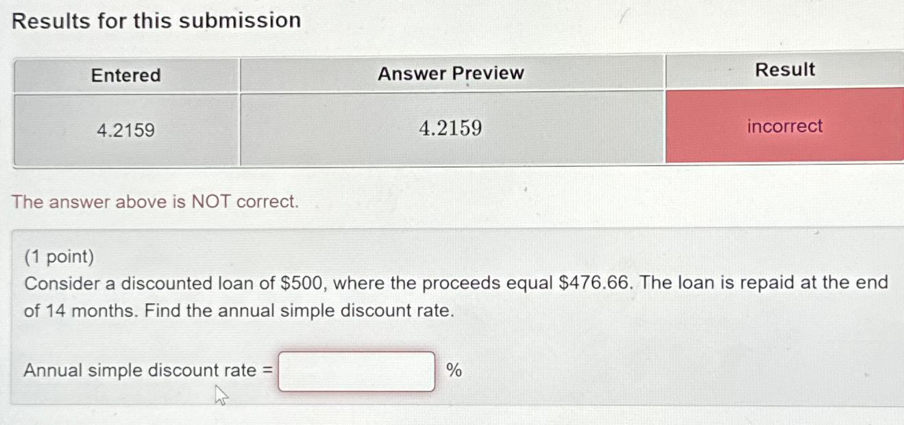 Solved Results for this submission\table[[Entered,Answer | Chegg.com
