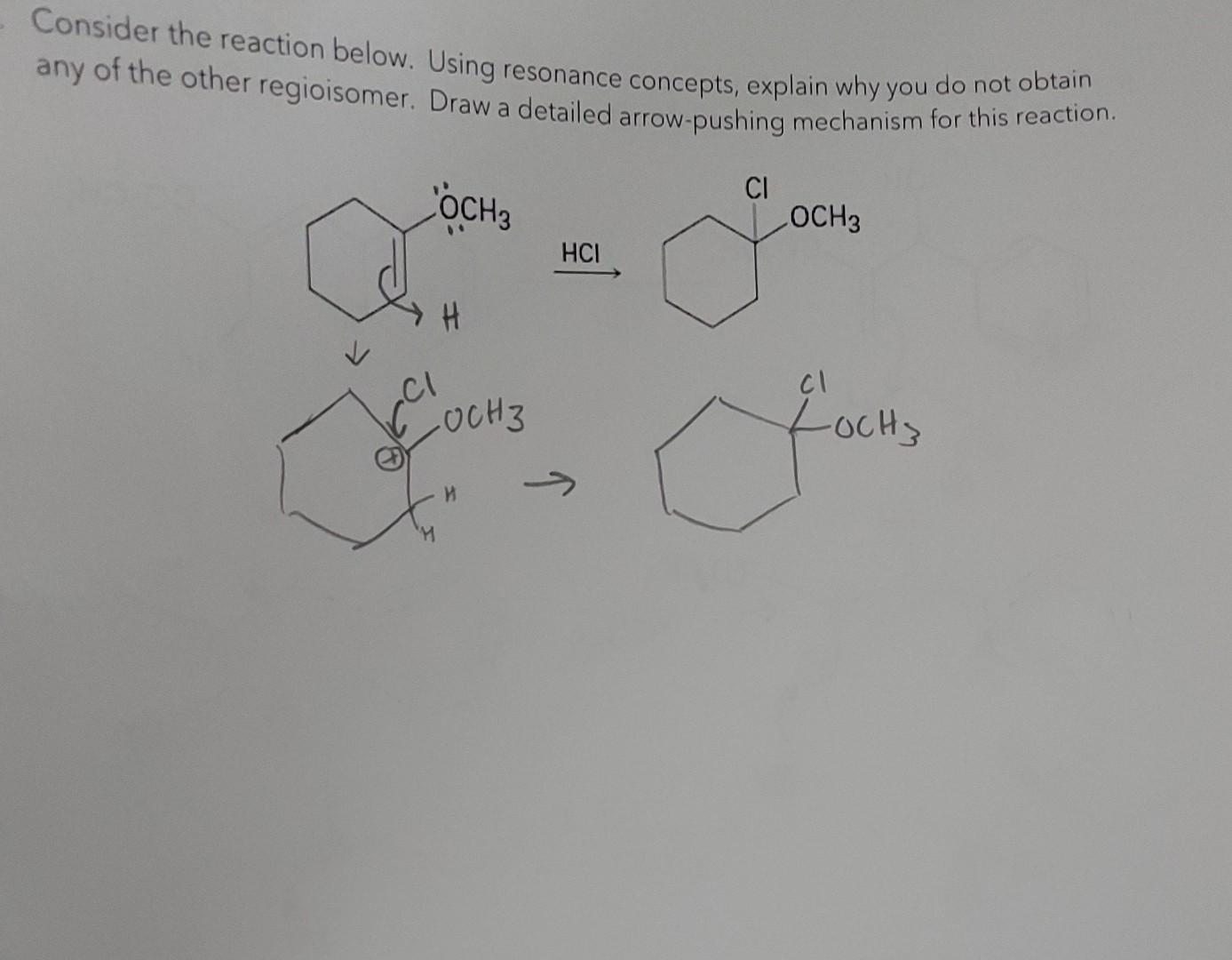 Solved Consider the reaction below. Using resonance | Chegg.com