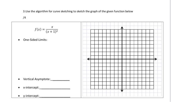 Solved 3.Use the algorithm for curve sketching to sketch the | Chegg.com
