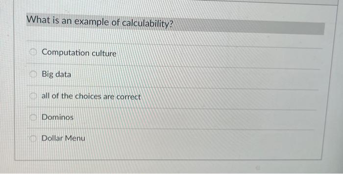 Solved What is an example of calculability? Computation | Chegg.com