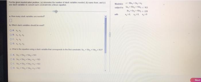 Solved For the given maximization problem, (a) determine the | Chegg.com