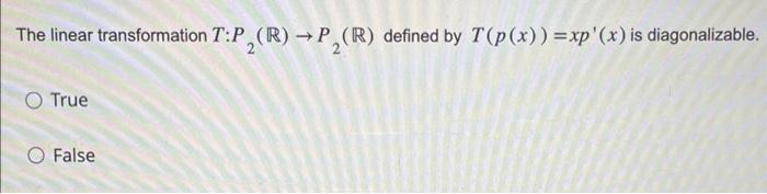 Solved The linear transformation T:R2→R2 defined by | Chegg.com