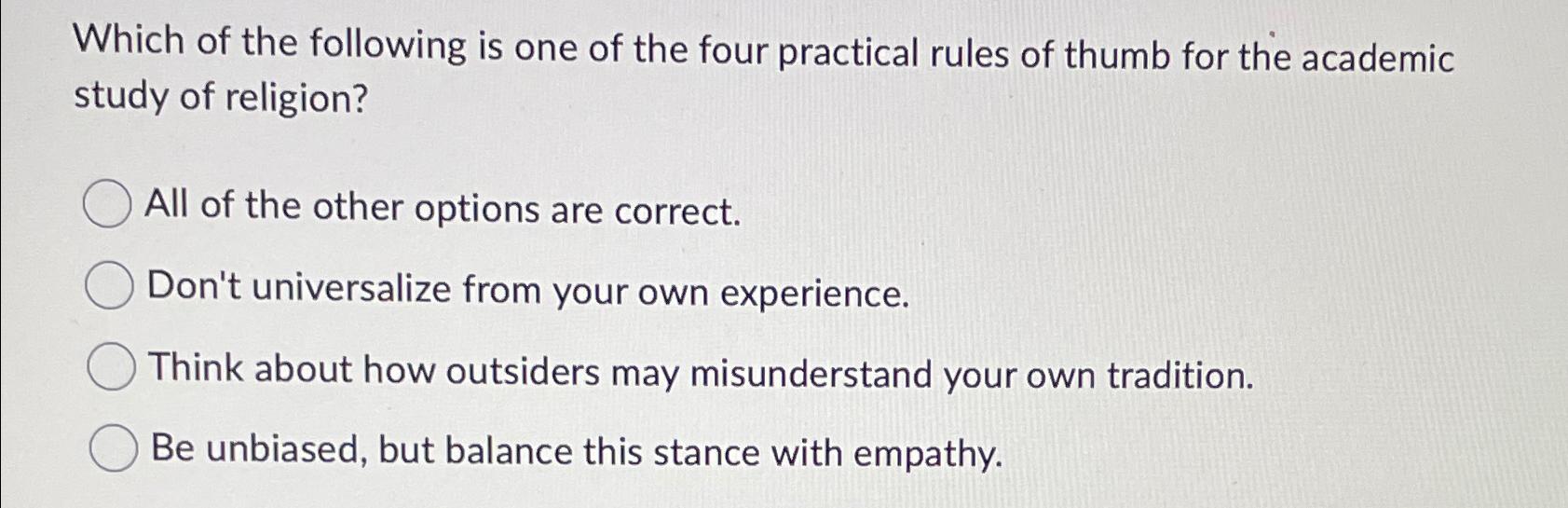 Solved Which of the following is one of the four practical | Chegg.com