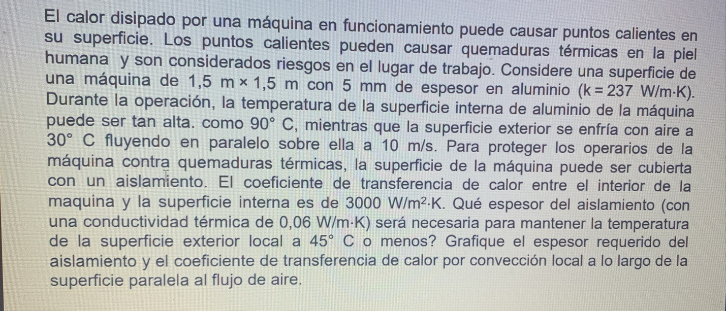El calor disipado por una máquina en funcionamiento | Chegg.com