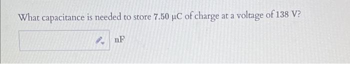 Solved Calculate the voltage applied to a 4.54F capacitor | Chegg.com