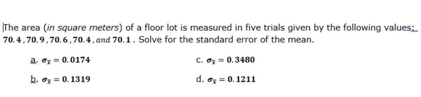 Solved The area (in square meters) of a floor lot is | Chegg.com