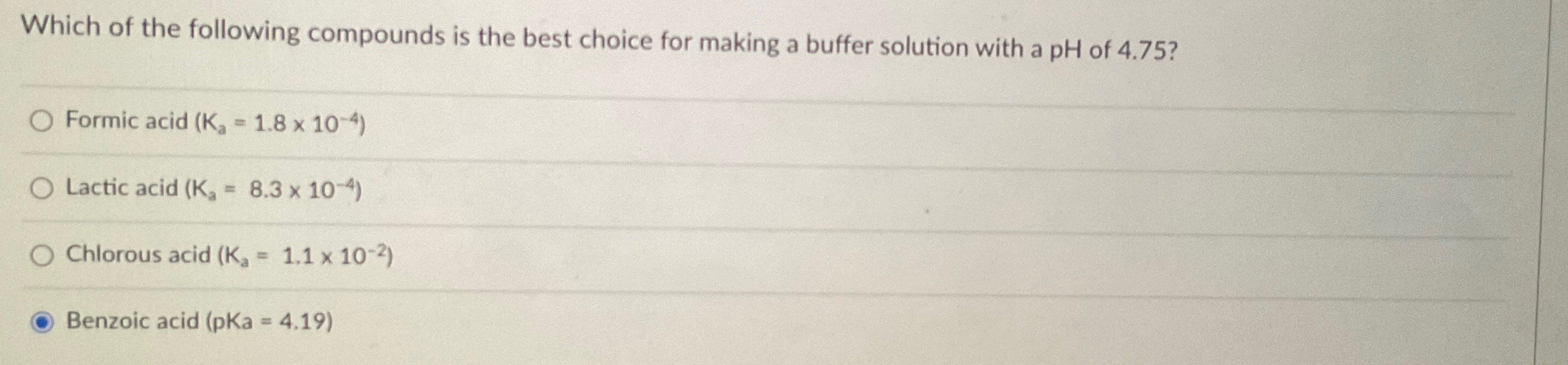 Solved Which of the following compounds is the best choice | Chegg.com