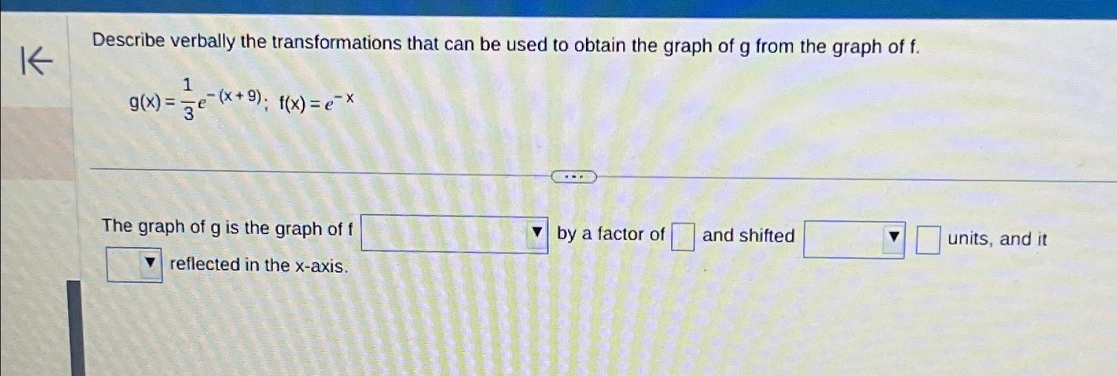 Solved Describe verbally the transformations that can be | Chegg.com