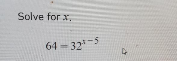 Solved Solve for x64=32x-5j | Chegg.com