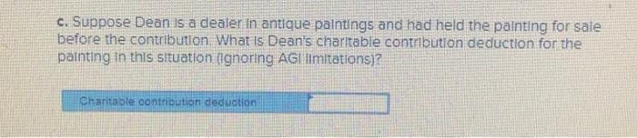 In addition to cash contributions to charity, Dean | Chegg.com